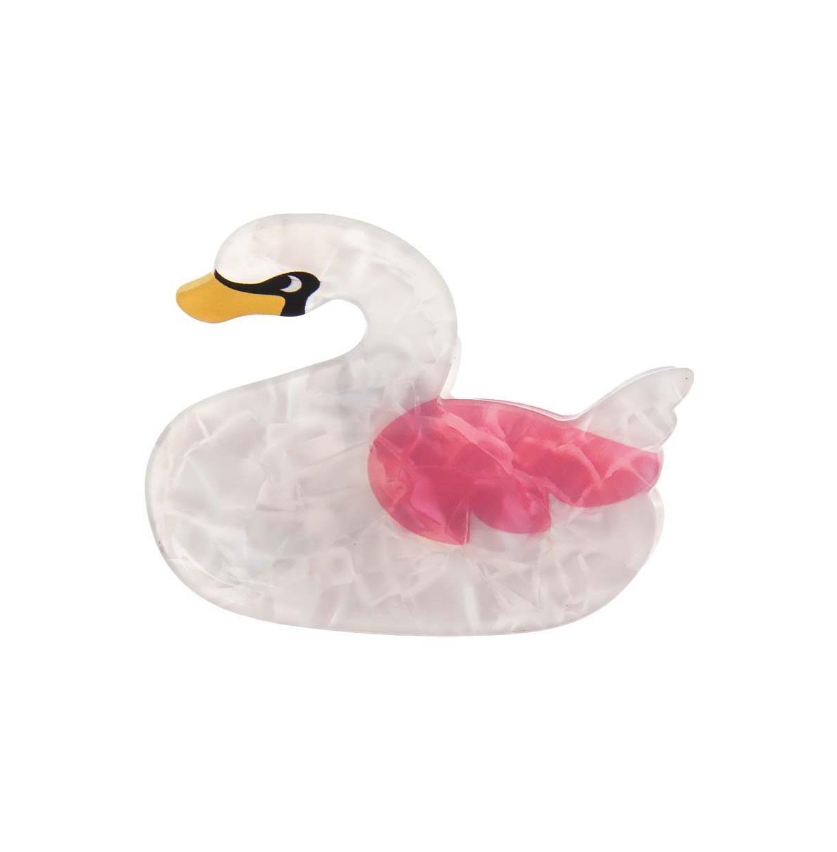 Click here for Marble Swan Hair Claw Clip By Adina Eden - Pearl w... prices