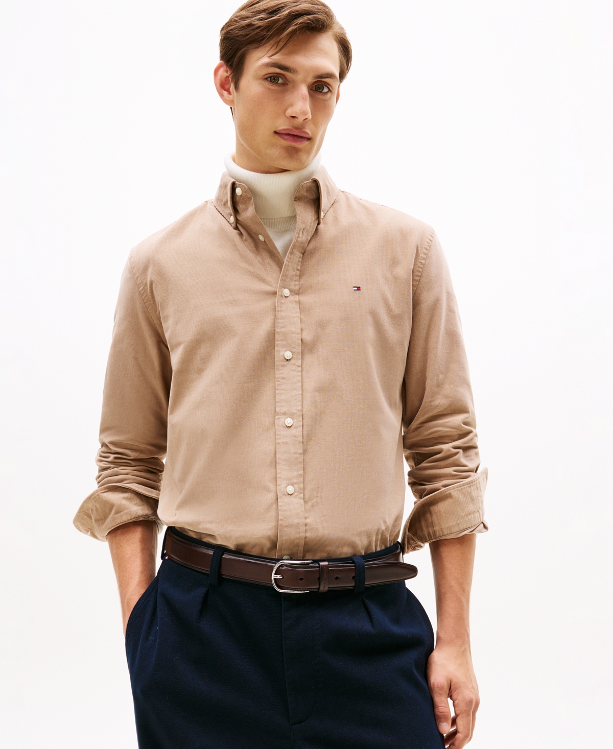 Click here for Tommy Hilfiger Mens Regular-Fit Solid Corduroy Shi... prices