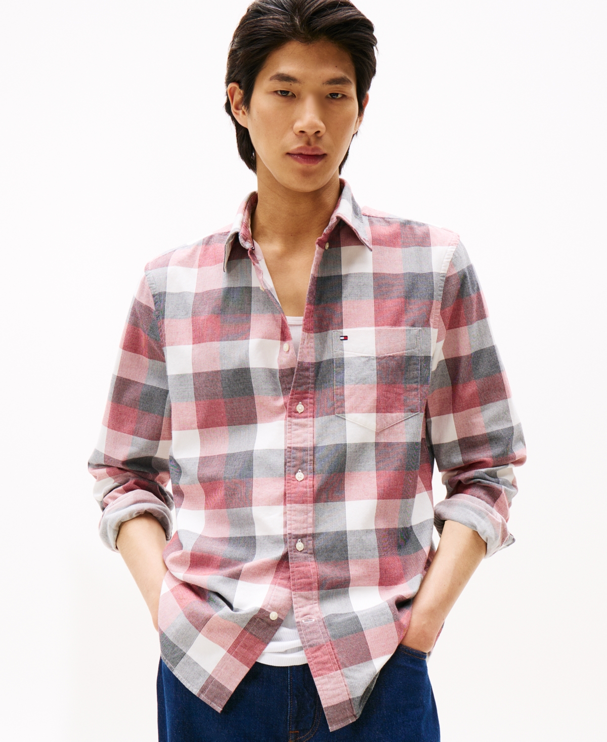 Click here for Tommy Hilfiger Mens Regular-Fit Corduroy Check Shi... prices