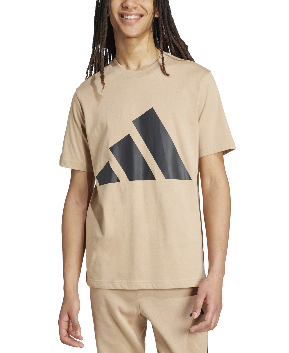 Click here for adidas Mens 3 Bar Logo Graphic Cotton T-Shirt - Sa... prices