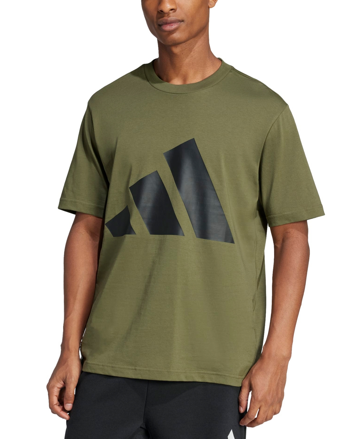 Click here for adidas Mens 3 Bar Logo Graphic Cotton T-Shirt - Ol... prices