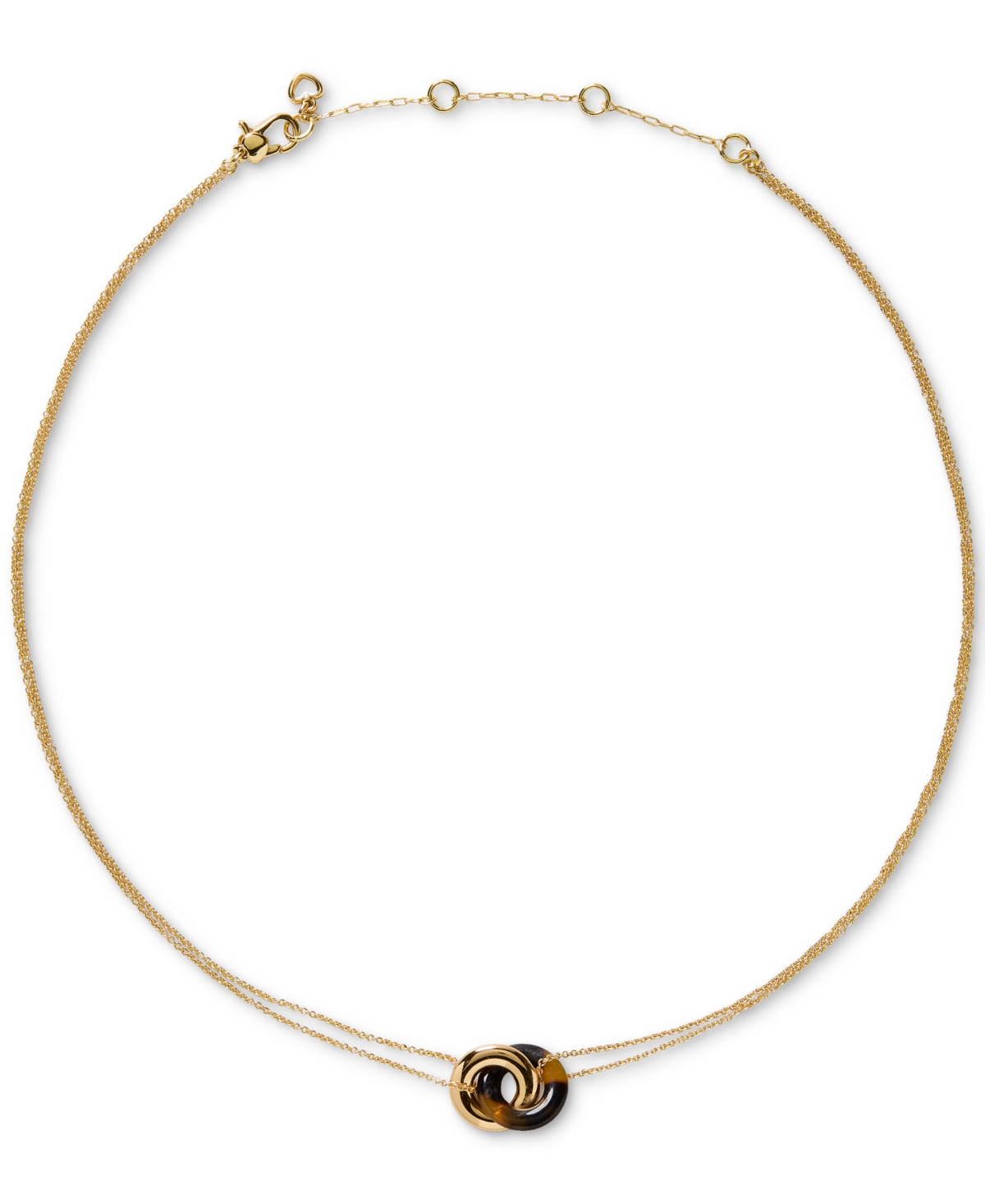 Click here for kate spade new york Gold-Tone Interlock Pendant Ne... prices