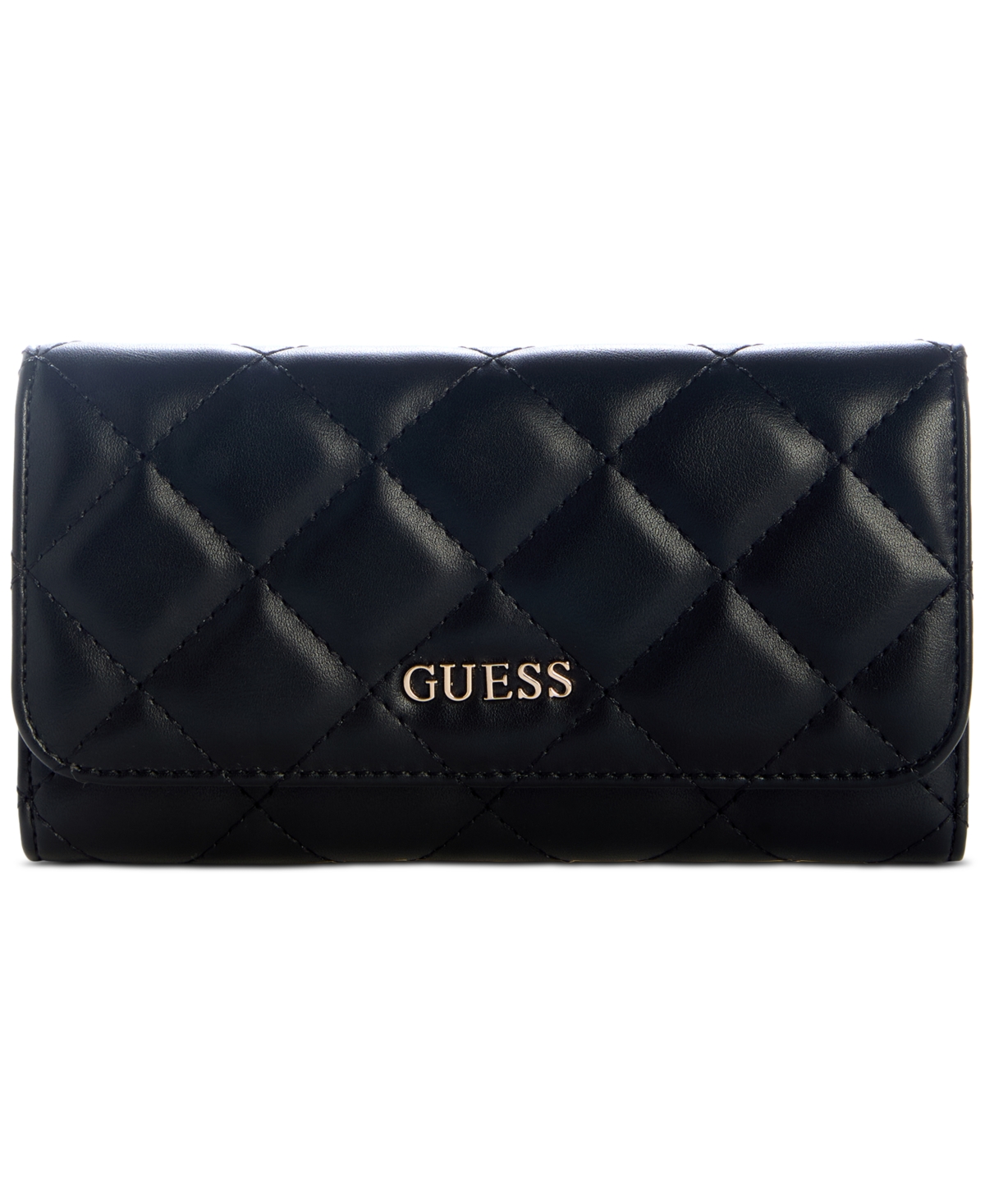 Click here for Guess Tinsley Quilted Slim Clutch - Black prices