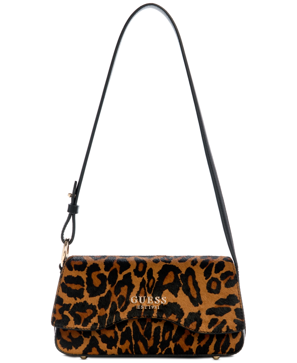 Click here for Guess Domitilla Small Flap Shoulder Bag - Leopard prices