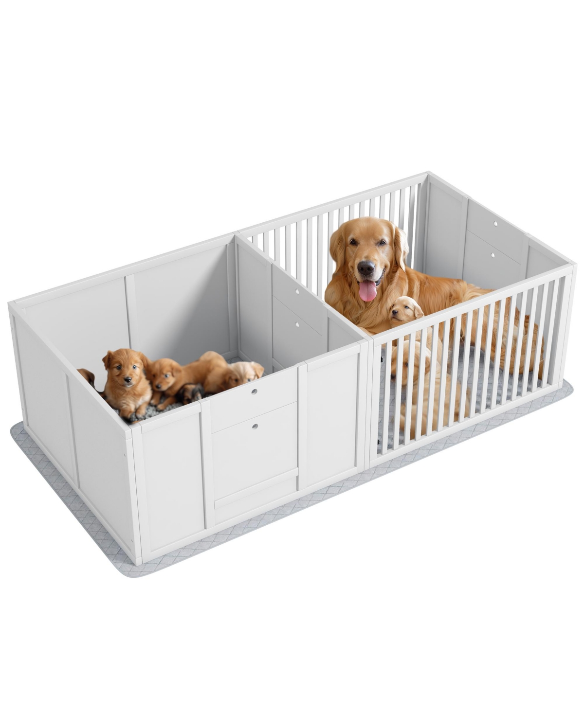 Click here for PawHut Whelping Box for Dogs with Waterproof Pad &... prices