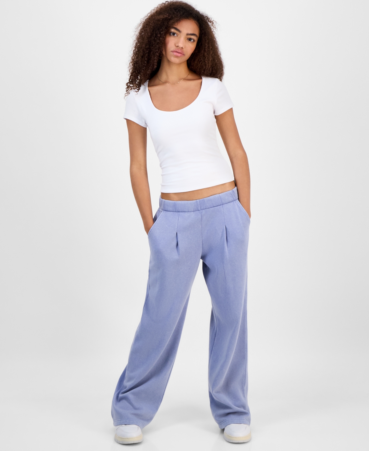Click here for Hippie Rose Juniors Mid-Rise Pleat-Front Trouser F... prices