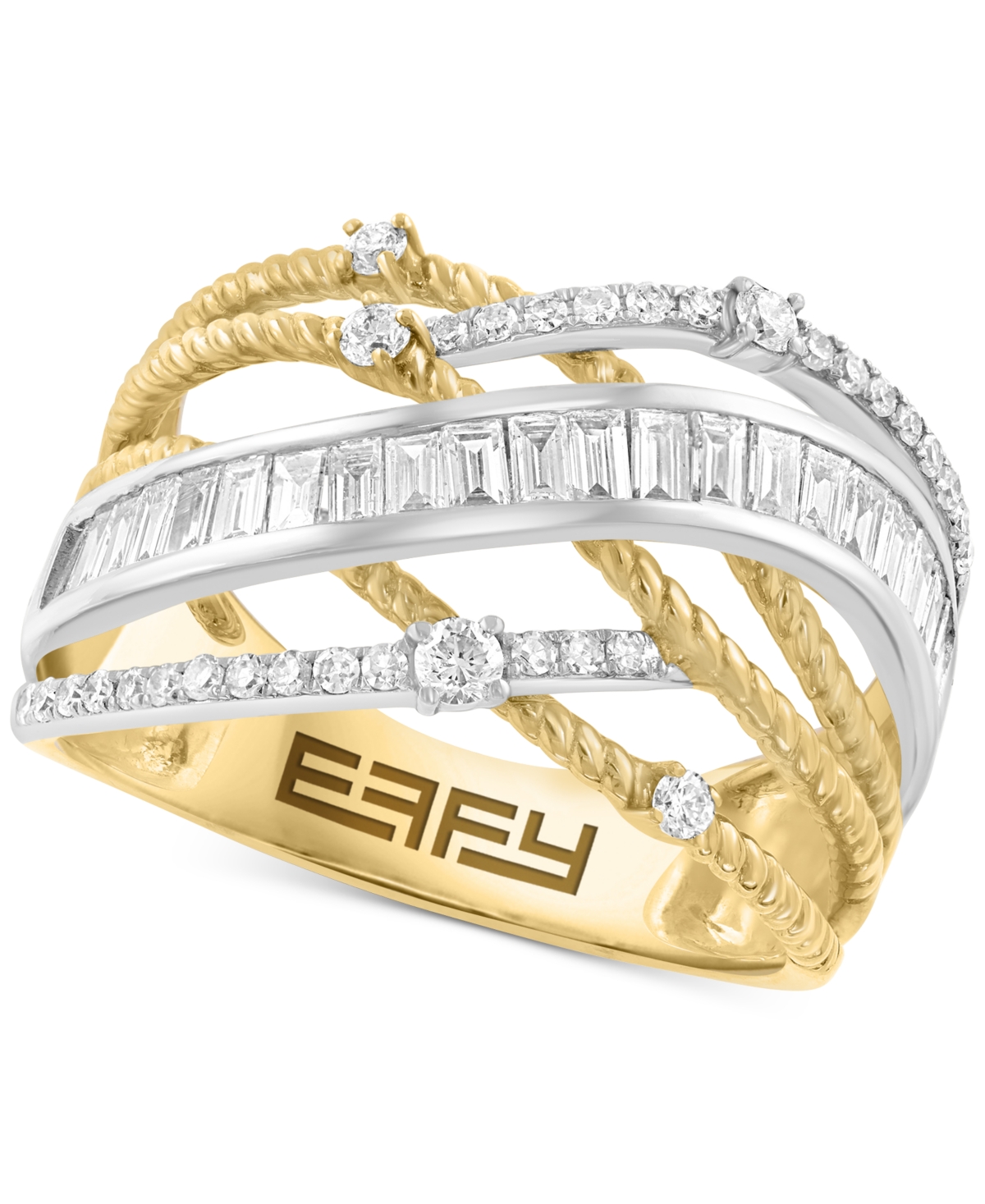 Click here for Effy Diamond Round & Baguette Diamond Multirow Cro... prices