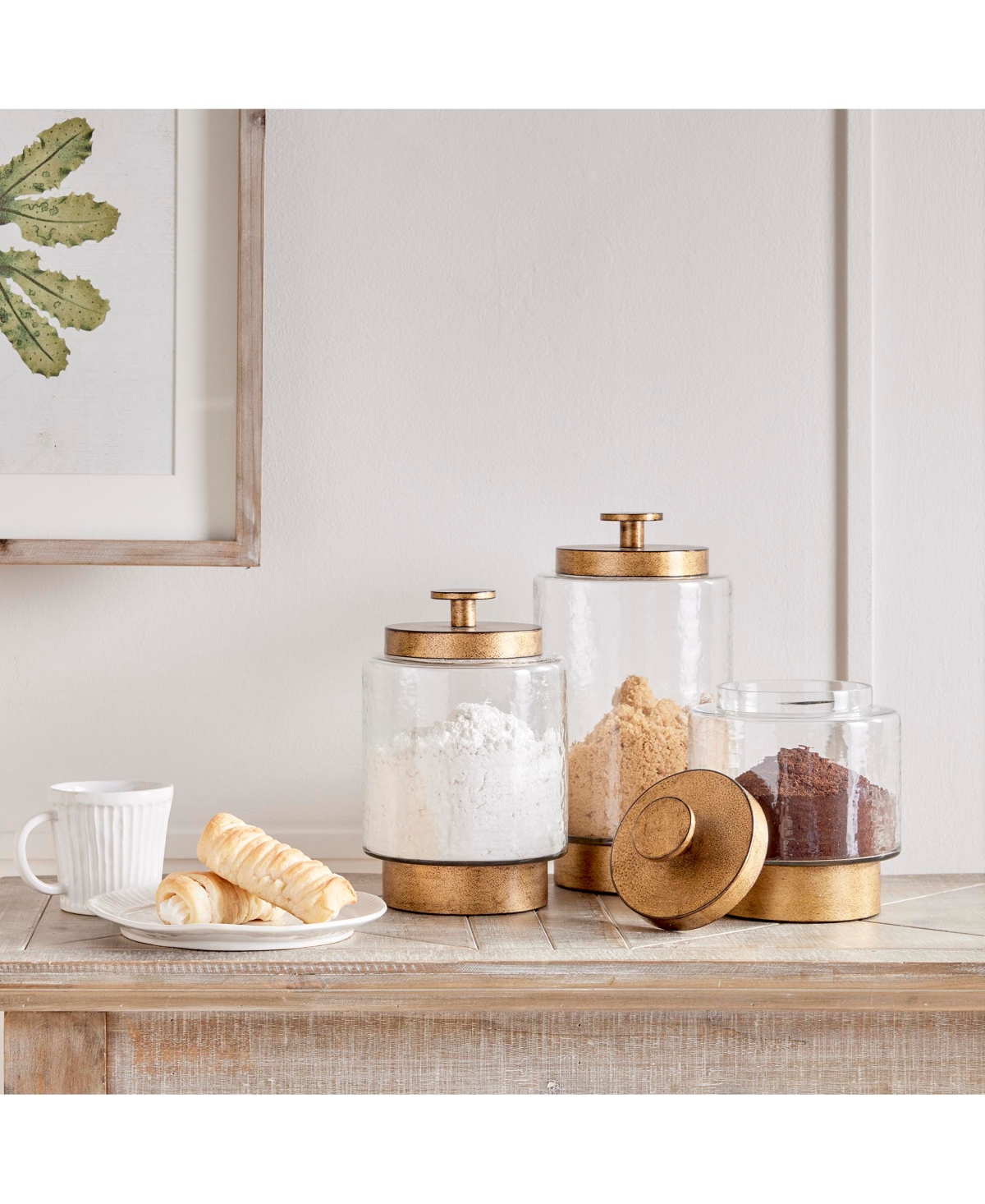 Click here for Napa Home & Garden Braiden Canisters Set of 3 - Go... prices