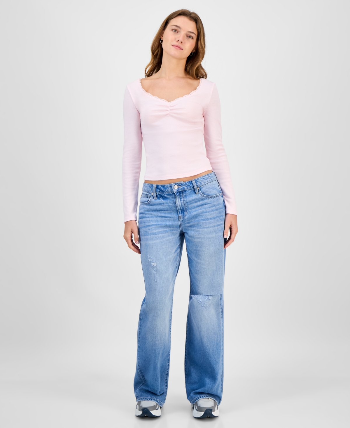 Click here for Celebrity Pink Juniors High-Rise Slouchy Flare Jea... prices