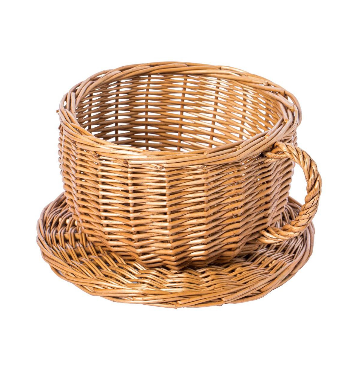 Click here for Wickerwise Wicker Saucer Coffee Mug Cup Decorative... prices