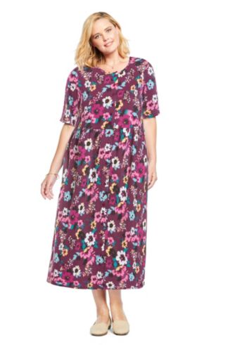 Woman Within Women's Within Button-Front Essential Dress - Macy's
