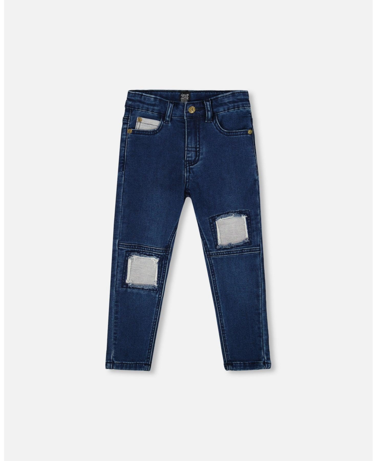 Click here for Deux par Deux Big Boys French Terry Blue Denim Pan... prices