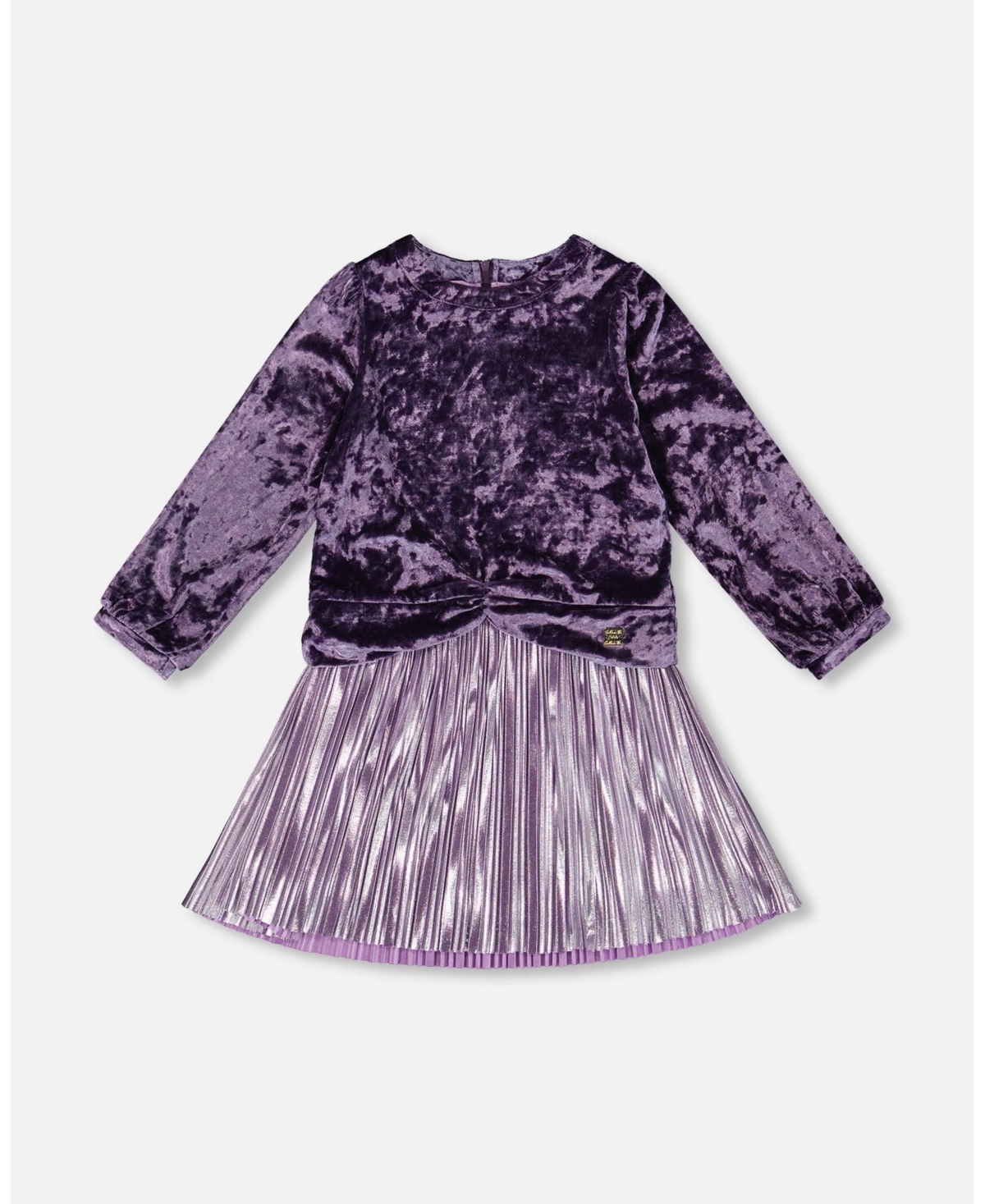 Click here for Deux par Deux Girl Long Sleeve Bi-Material Velour... prices