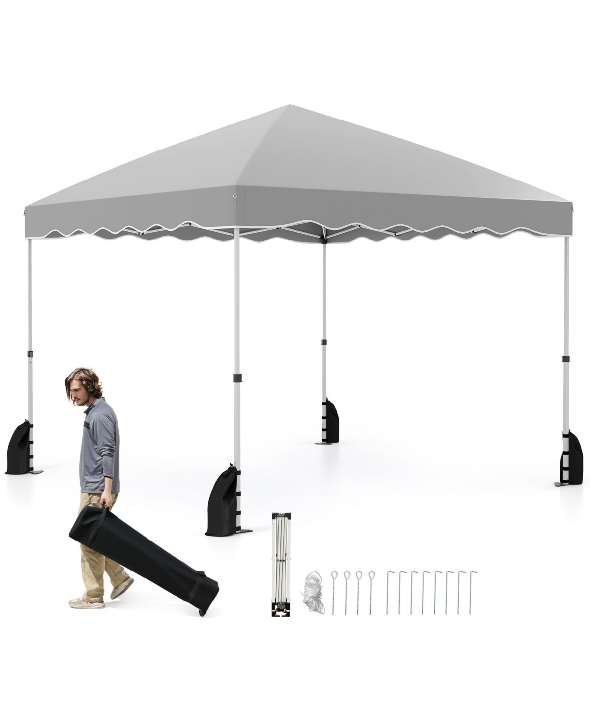 Click here for Gymax 10 X 10 Ft Pop up Canopy Tent Portable Folda... prices