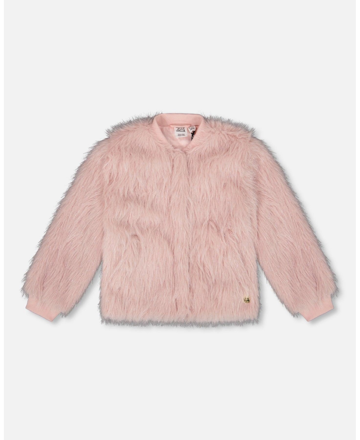 Click here for Deux par Deux Girl Short Faux Fur Coat Dusty Pink... prices