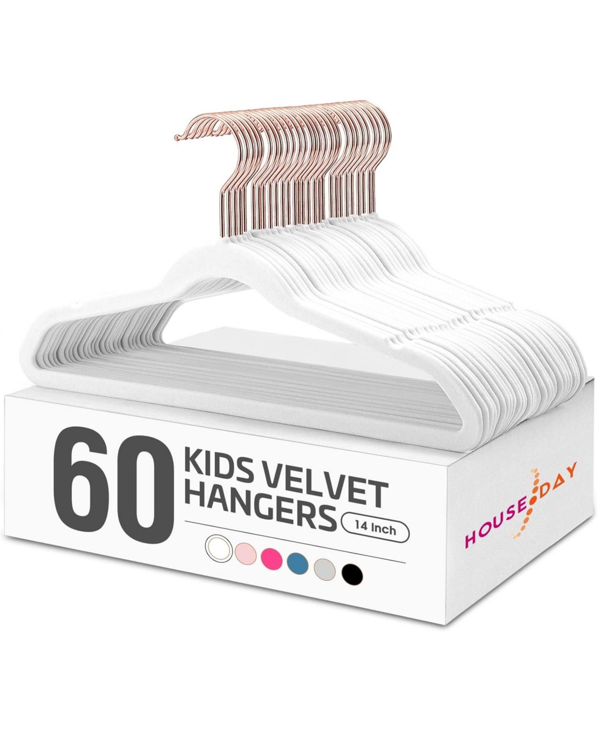 Click here for 14 Inch Kids Velvet Hangers White 60 Pack - White prices