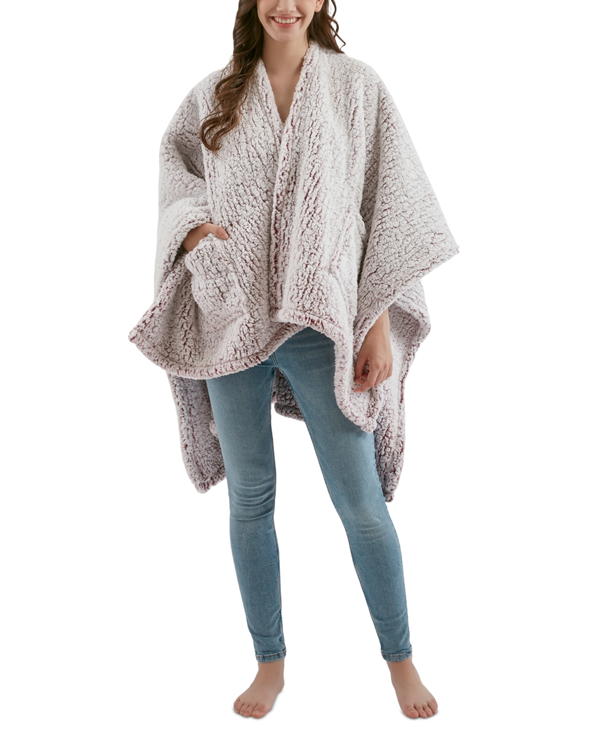 Click here for Premier Comfort Cozy Sherpa Wrap  50 x 60 - Maroon... prices