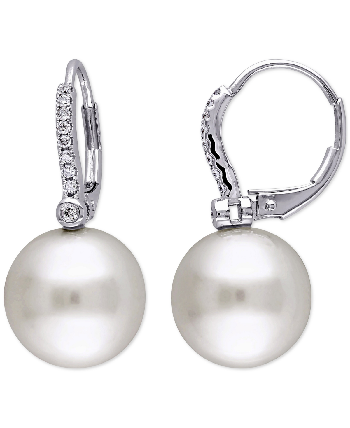 Click here for Cultured South Sea Pearl (11mm) & Diamond (1/8 ct.... prices