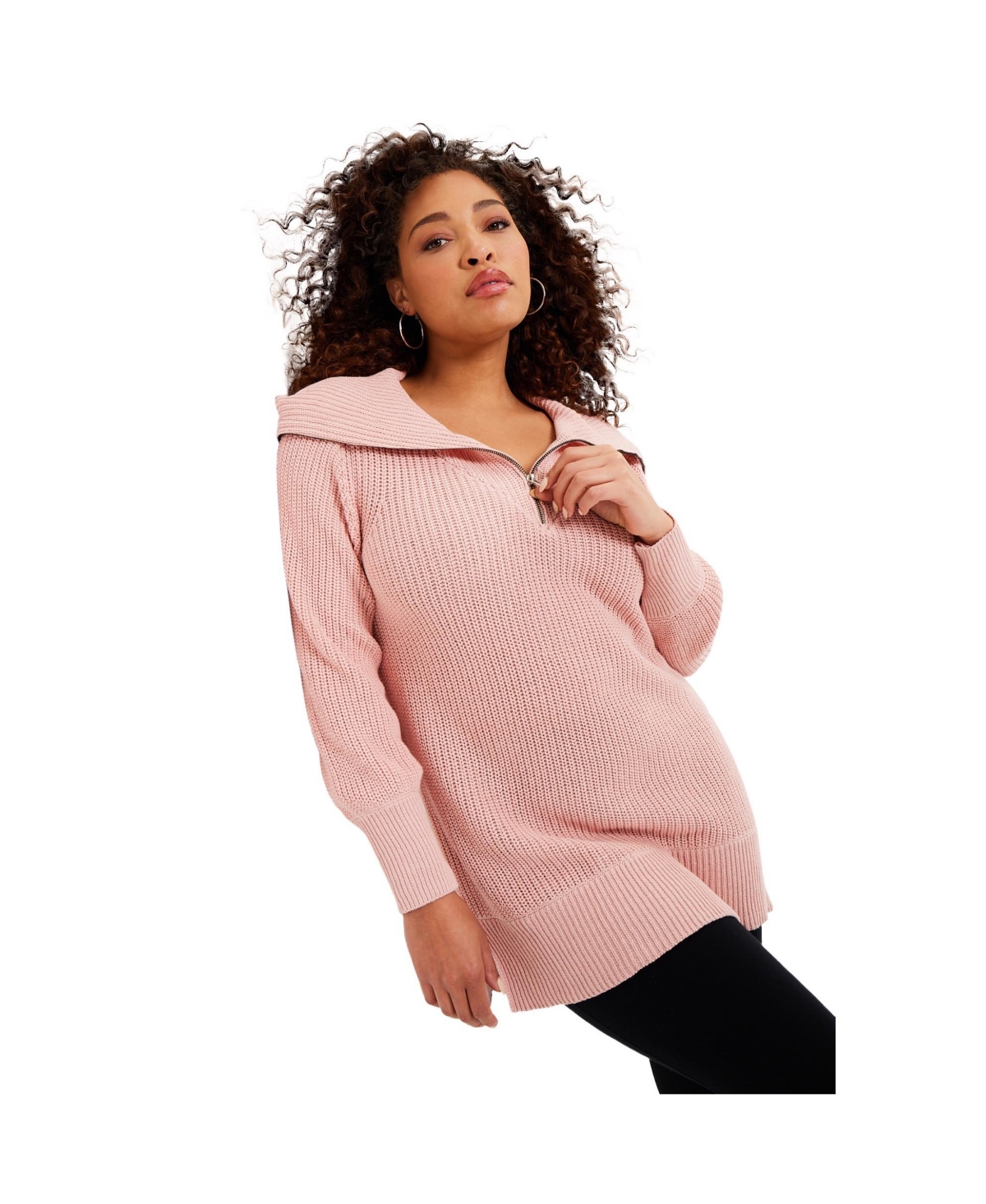 Click here for June + Vie Womens Plus Size Half-Zip Sweater - Sof... prices