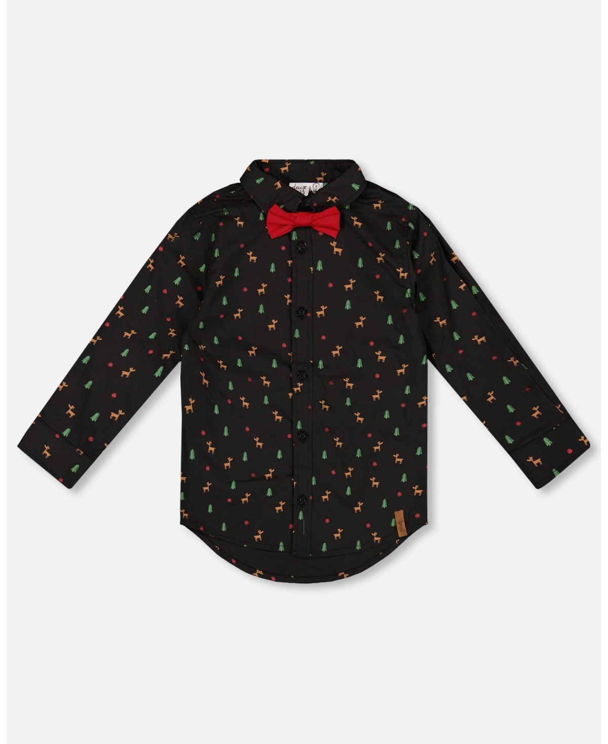 Click here for Deux par Deux Baby Boy Printed Poplin Shirt Black... prices