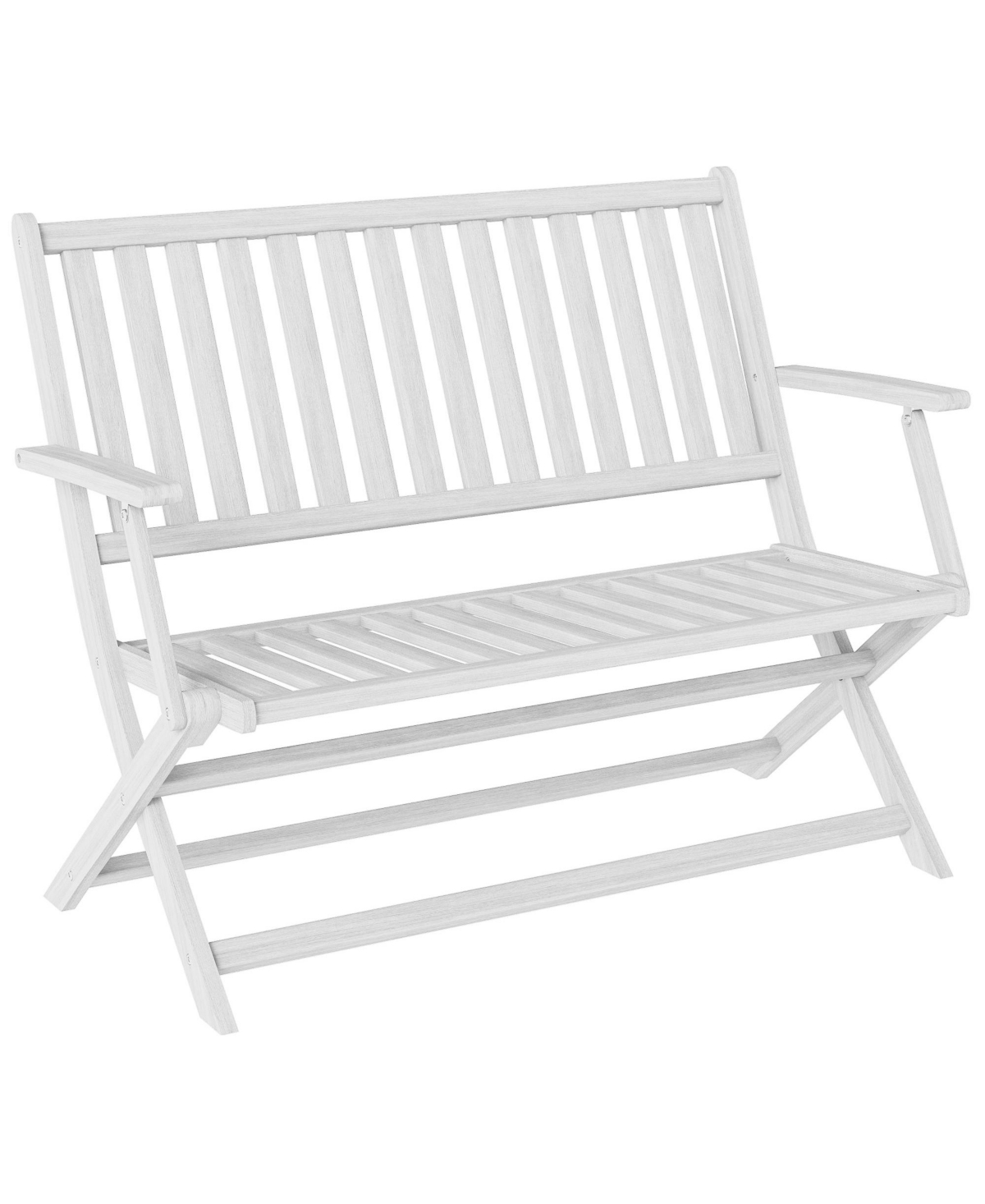 Click here for Outsunny Wood Outdoor Bench  2-Person Foldable Pat... prices