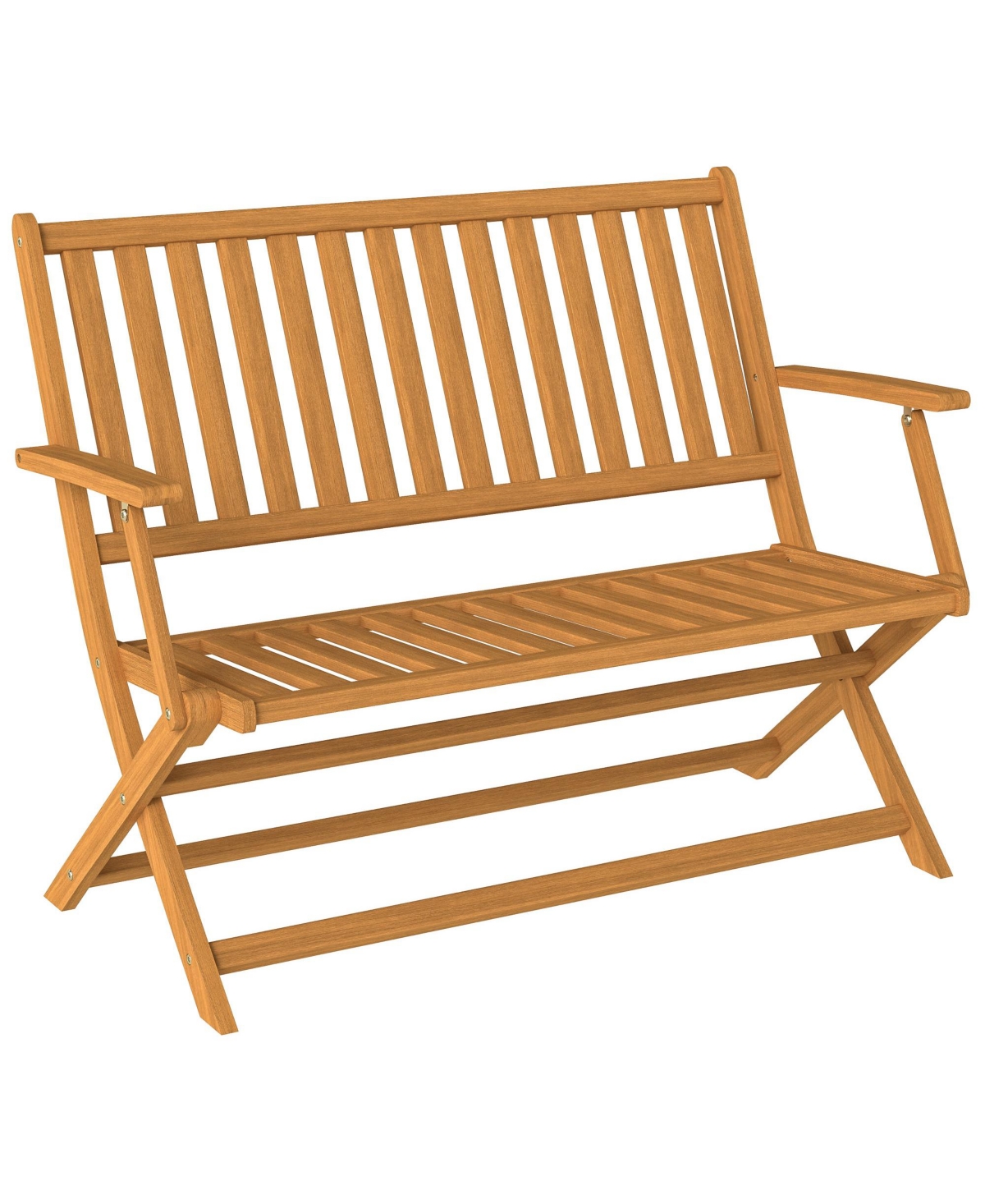 Click here for Outsunny Wood Outdoor Bench  2-Person Foldable Pat... prices
