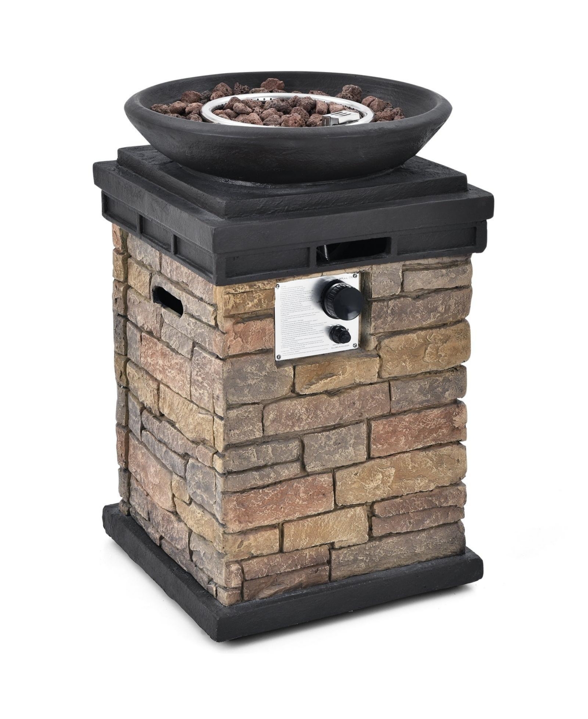 Click here for Mondawe 30" Stone-Look Fire Column - 40K Btu... prices
