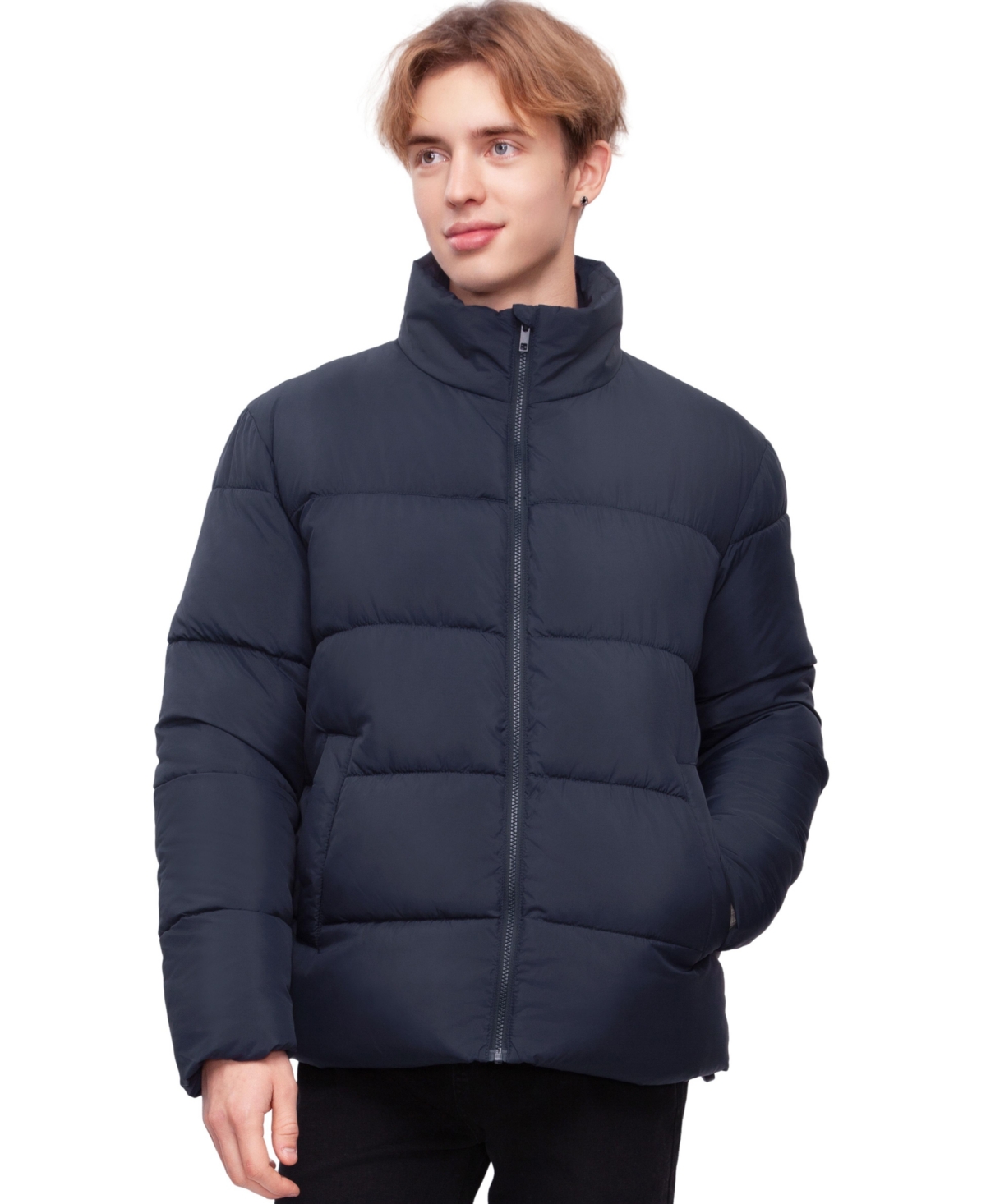 Click here for Rokka&Rolla Mens Modern Puffer Jacket - Navy prices