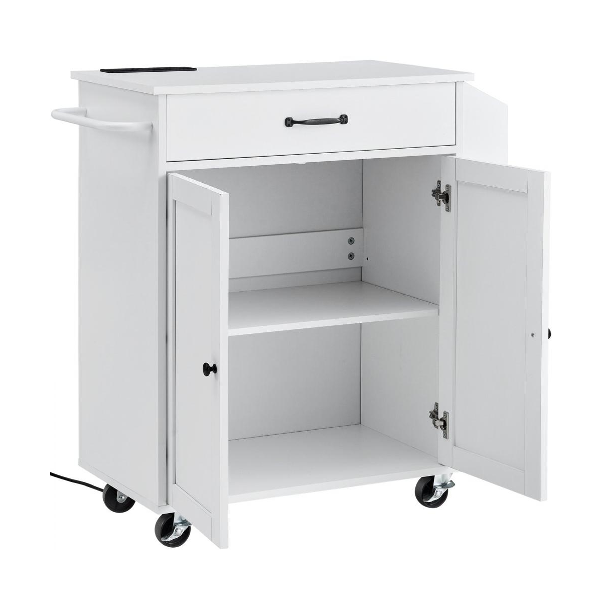 Click here for Slickblue Mobile Kitchen Island with Charging Stat... prices