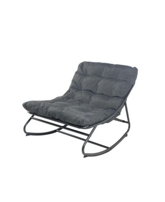 Mondawe Modern Armless Rocking Chair W/ Breathable Mesh Plush Cushion ...