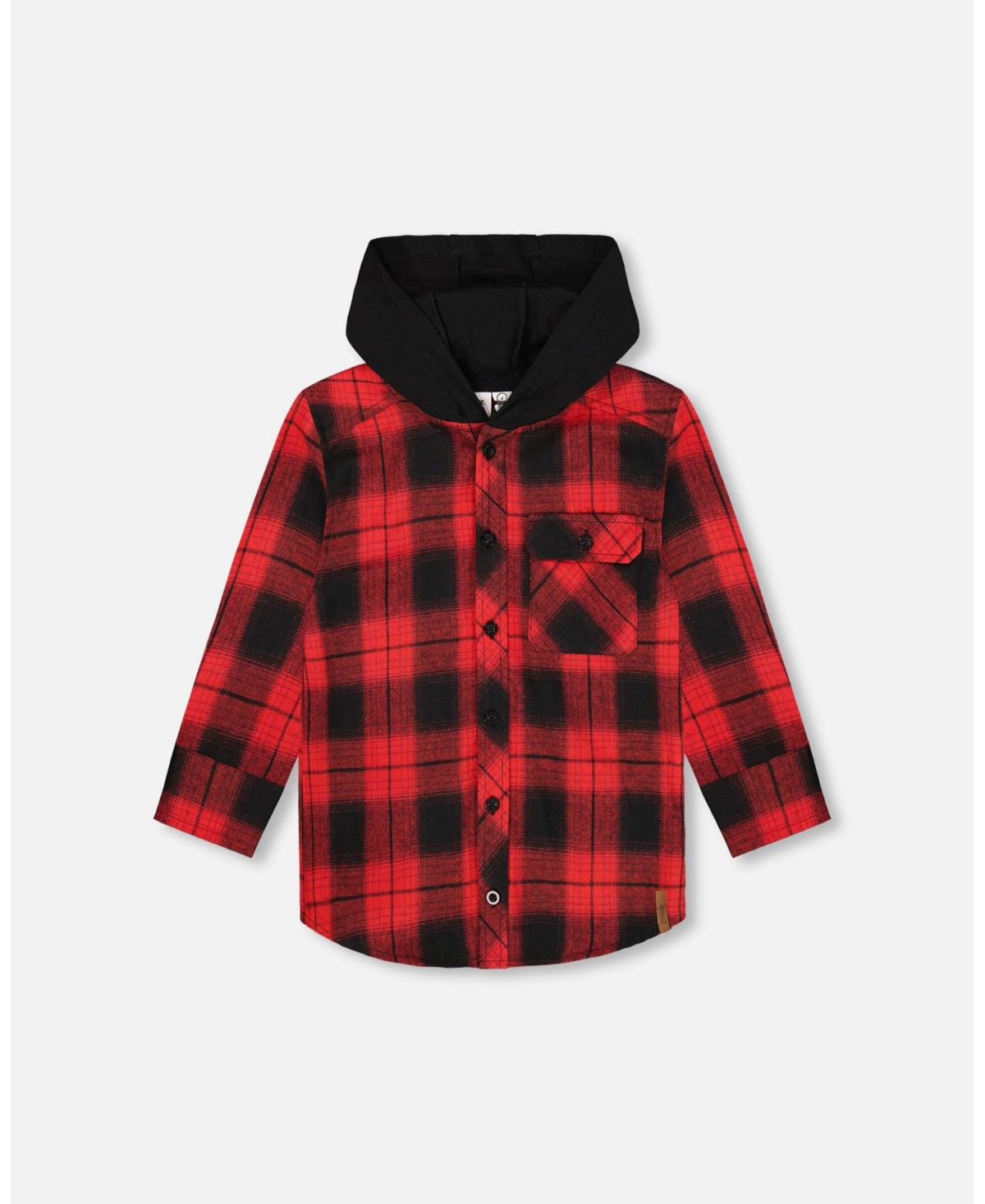 Click here for Deux par Deux Big Boys Plaid Flannel Shirt with Ho... prices