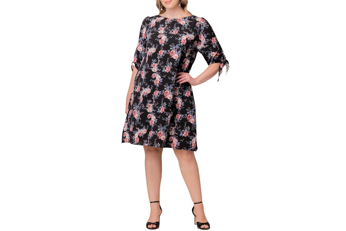 Click here for Kiyonna Plus Size Manhattan Shift Dress with Tie S... prices