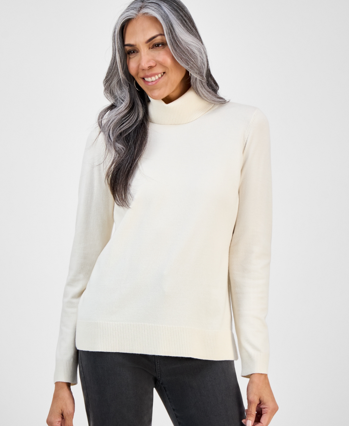 Click here for Style & Co Womens Long-Sleeve Turtleneck Sweater... prices