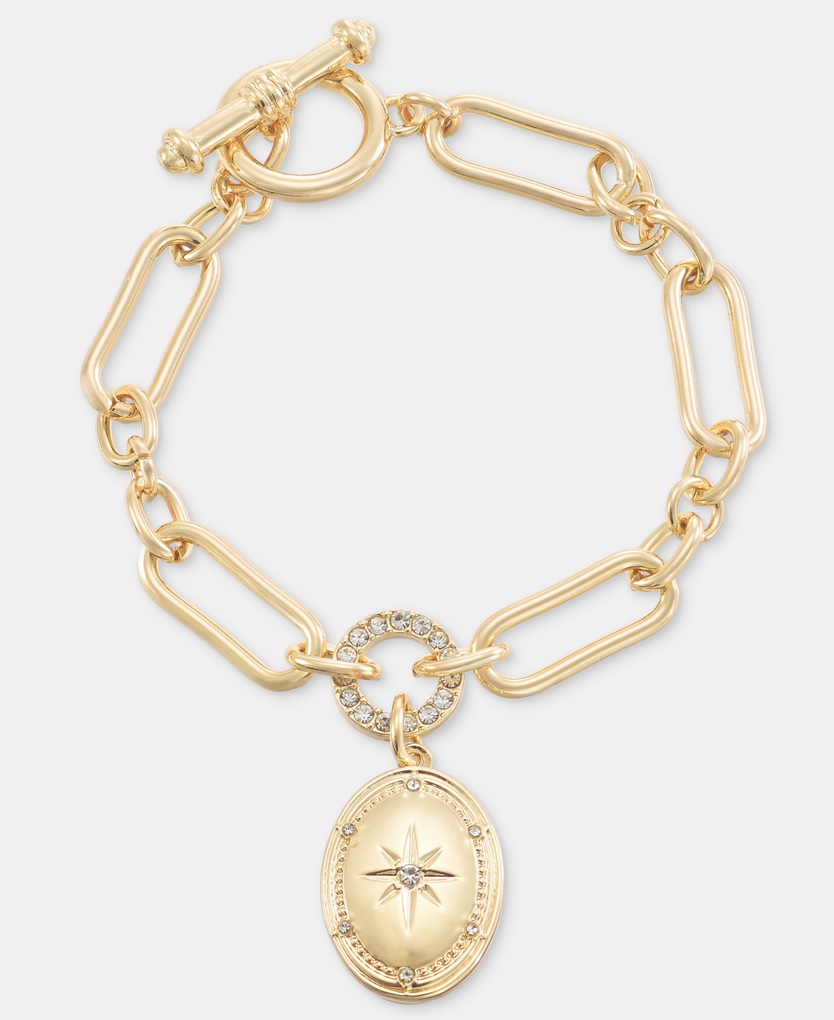 Click here for On 34th Crystal Star Oval Locket Charm Bracelet  M... prices