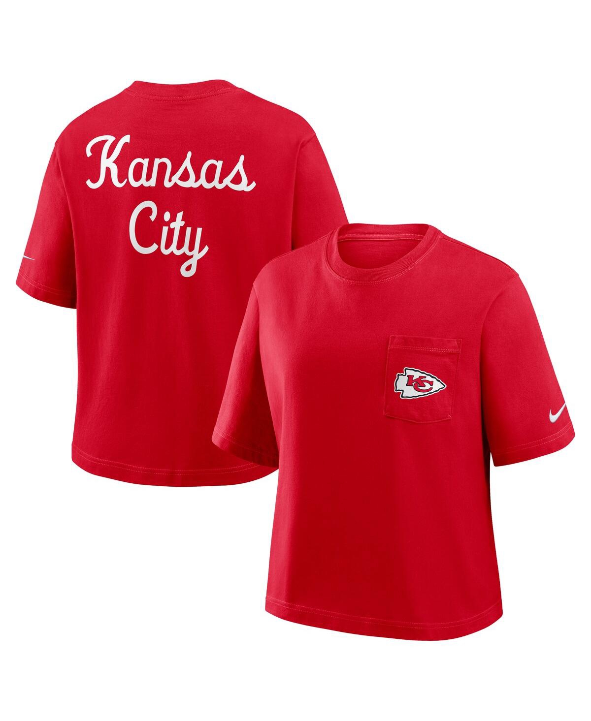 Click here for Nike Womens Red Kansas City Chiefs Rewind Pocket B... prices