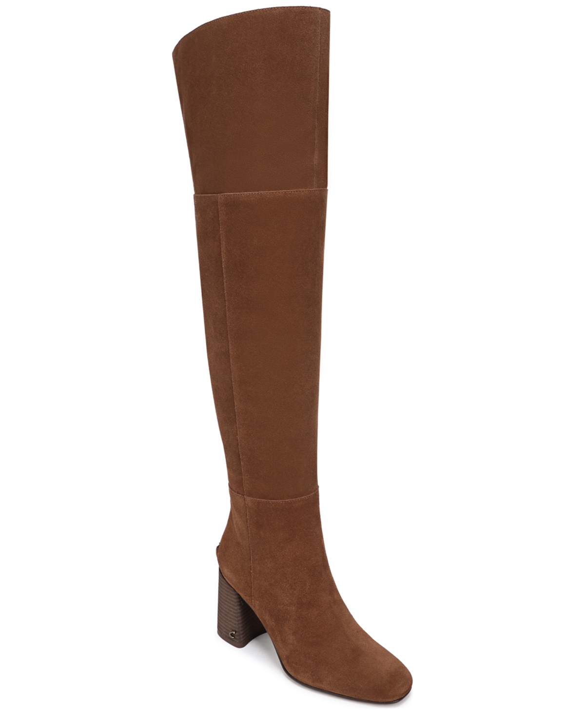 Circus Ny by Sam Edelman Womens Brigid Wide-Calf Over-the-Knee Block-Heel Boots - Maple Ginger Suede