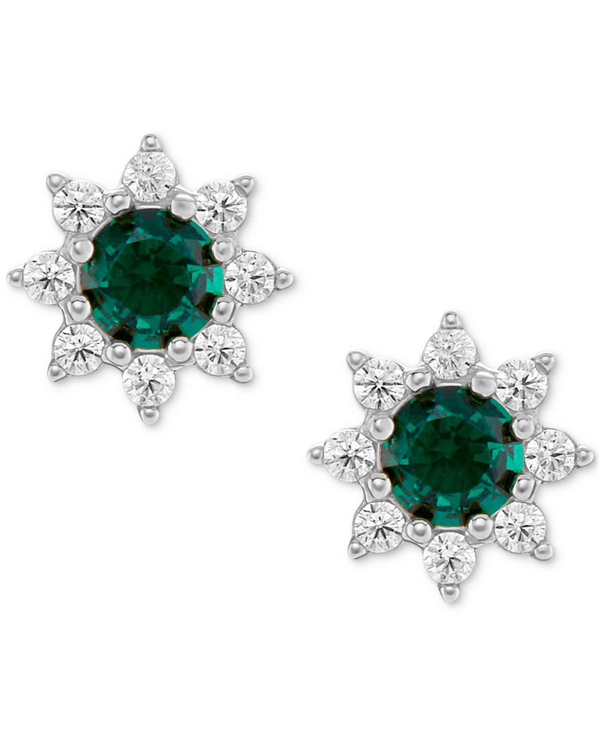 Click here for Green & White Cubic Zirconia May Birthstone Flower... prices