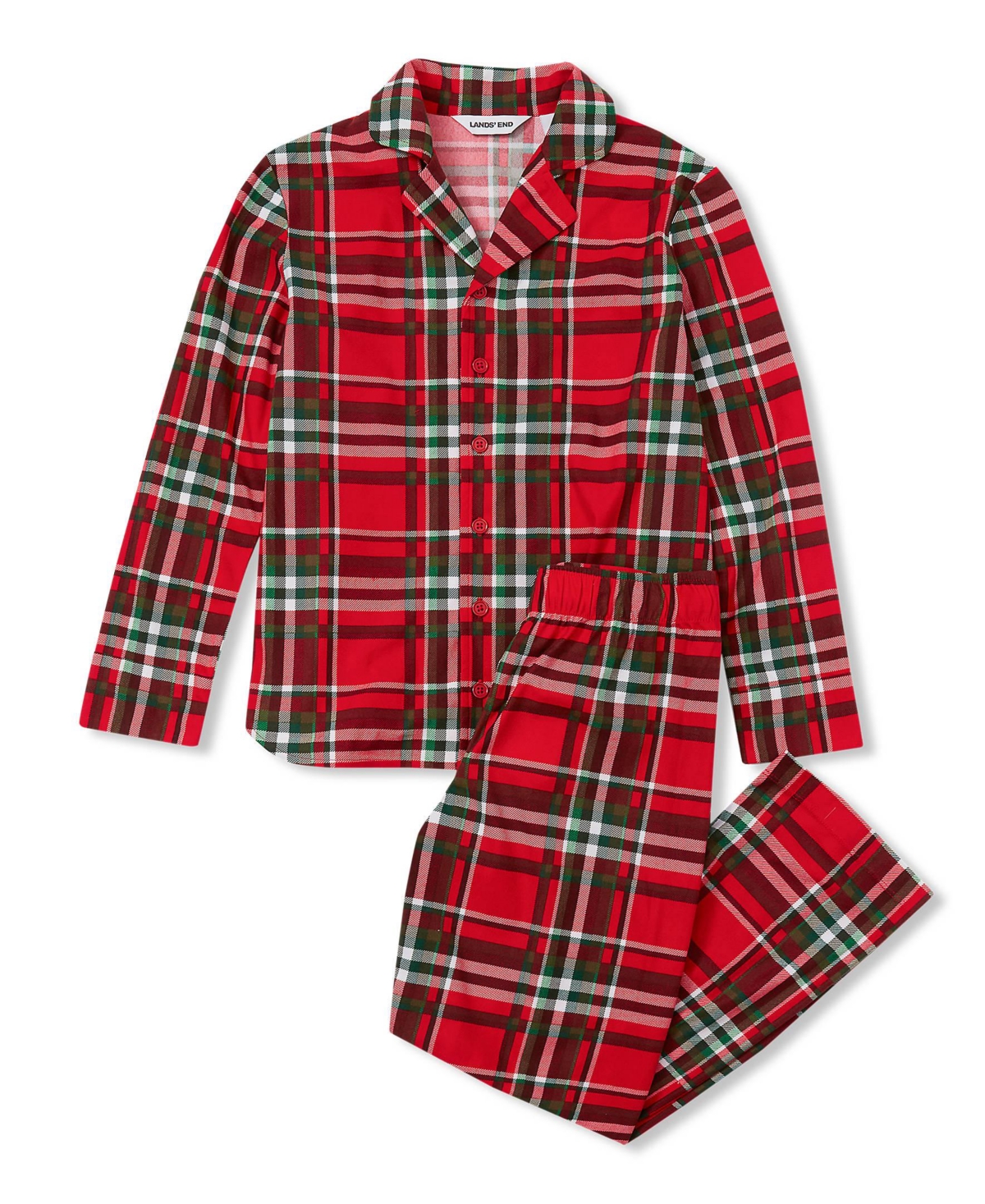 Click here for Lands End Kids Flannel 2 Piece Pajama Set - Compas... prices