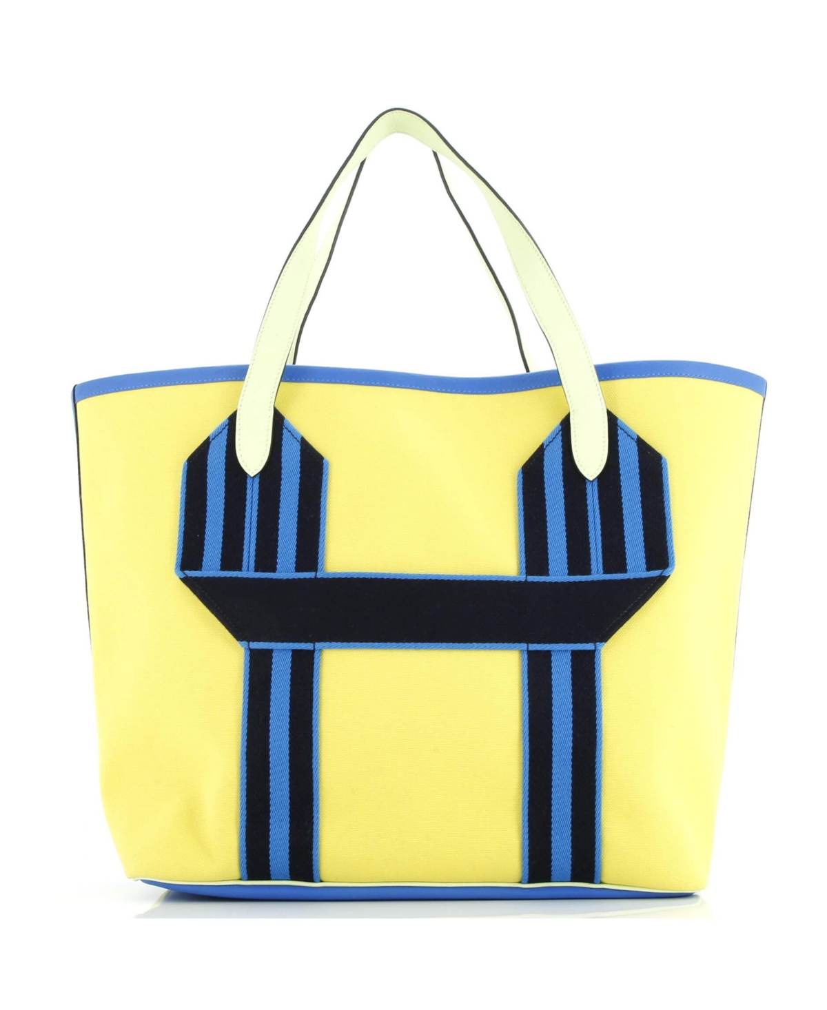 Click here for Pre-Owned Hermes Pursangle Tote Canvas with Leathe... prices