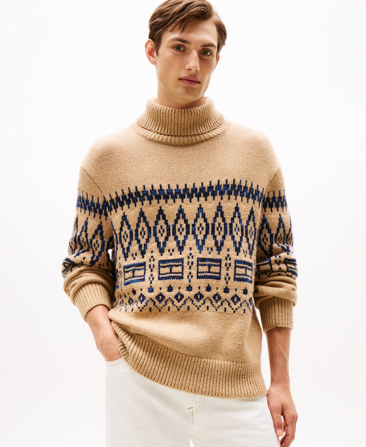 Click here for Tommy Hilfiger Mens Fair Isle Roll Neck Sweater -... prices