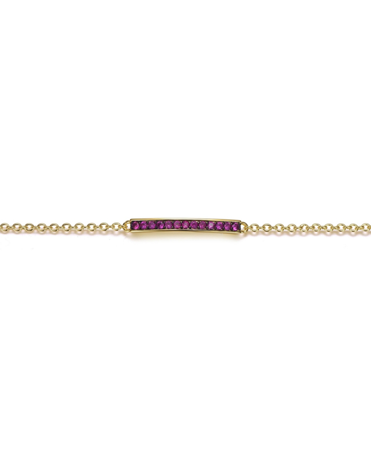 Click here for GiGiGirl 14K Gold Plated Red Cubic Zirconia Bar Br... prices