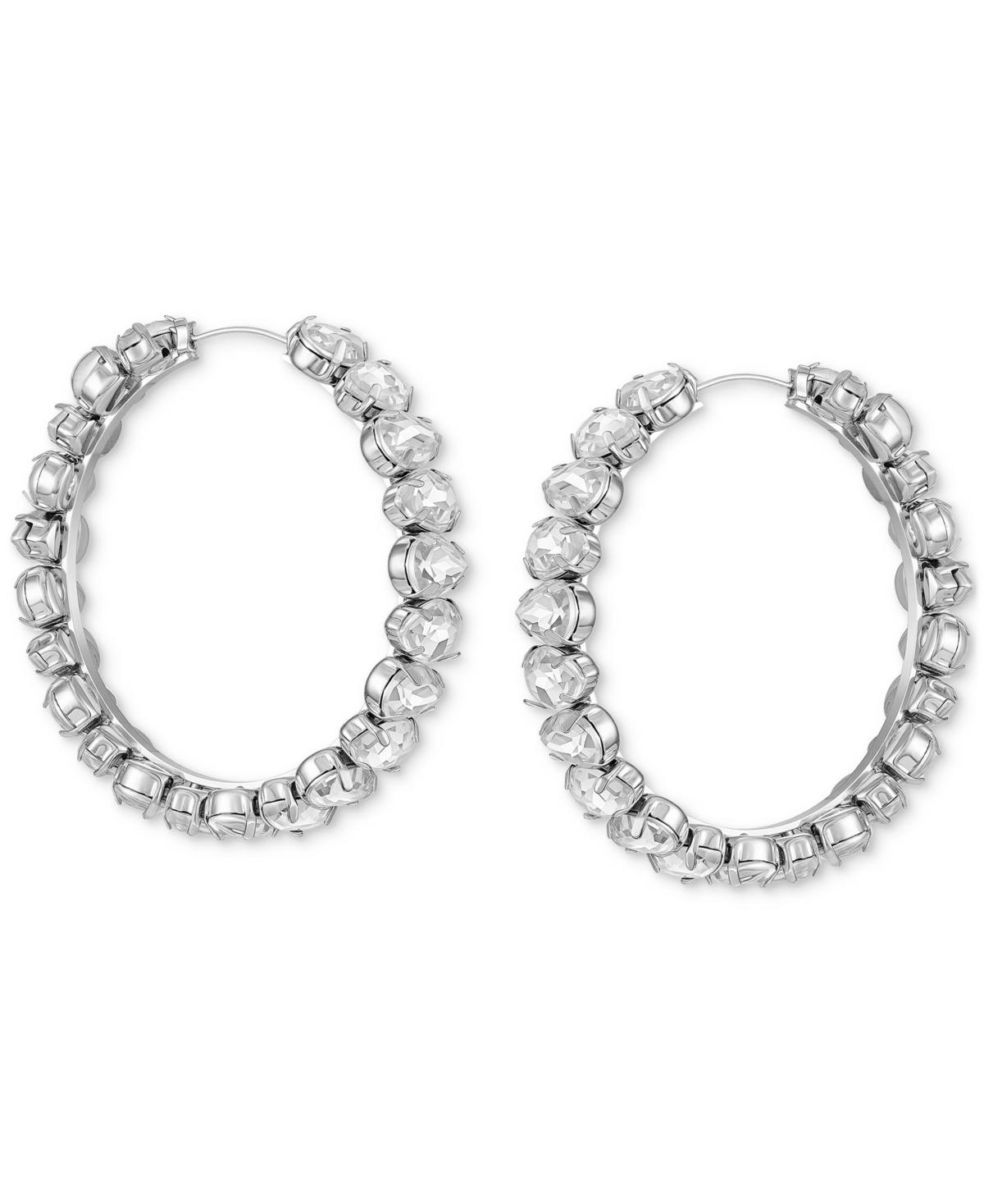Click here for Guess Crystal Pave Large Hoop Earrings - Silver prices