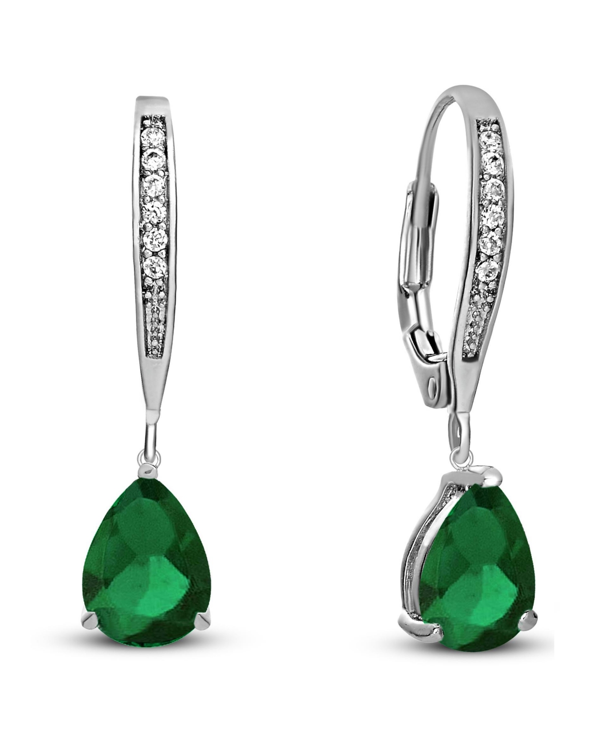 Click here for Elegant Sterling Silver Dangling Pear-Shaped Cubic... prices