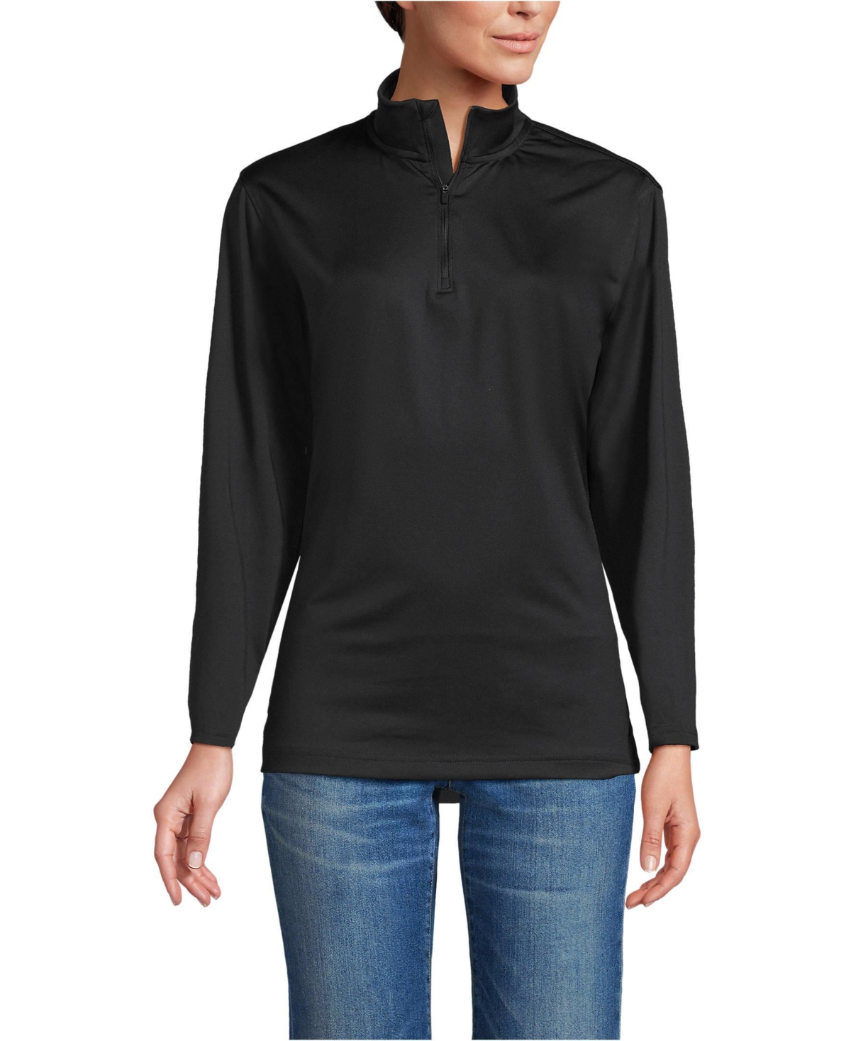 Click here for Lands End Mens Unisex Rapid Dry Quarter Zip Pullov... prices