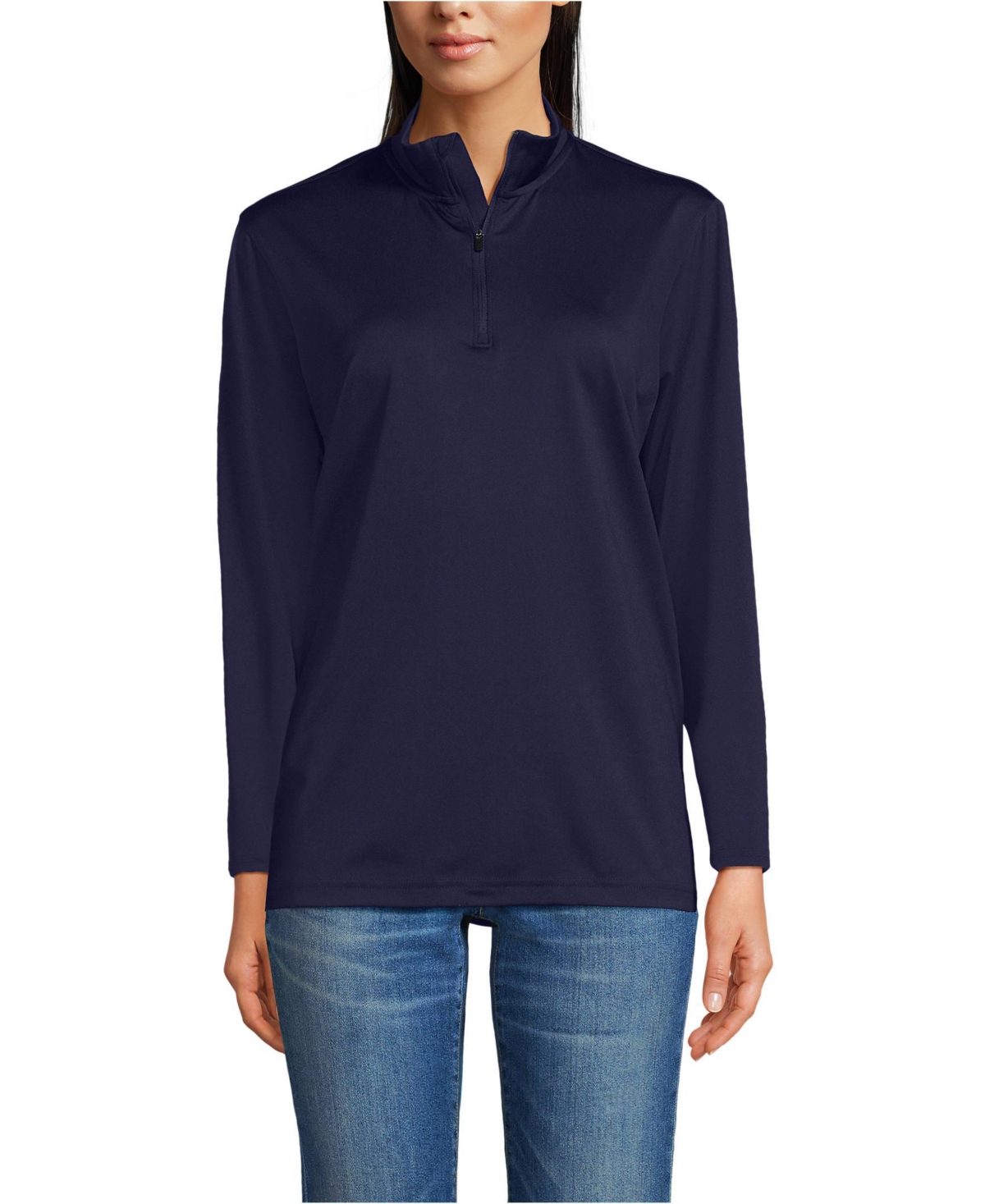 Click here for Lands End Mens Unisex Rapid Dry Quarter Zip Pullov... prices