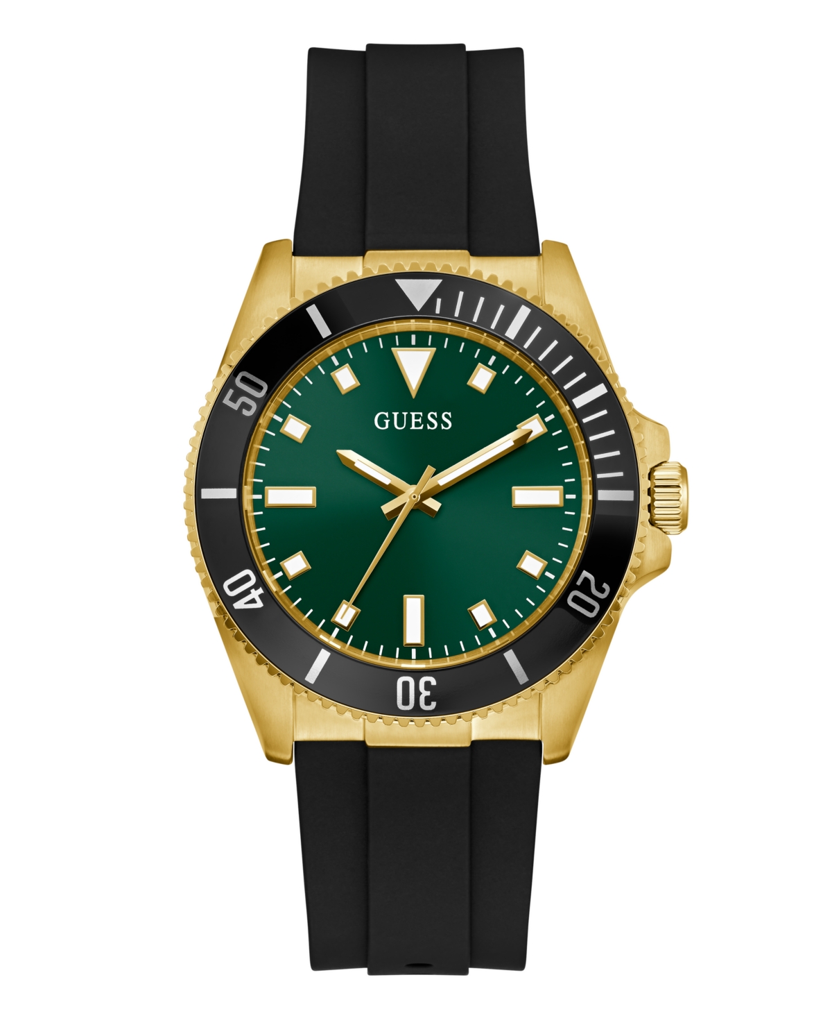 Click here for Guess Mens Black Gold Tone Analog Watch  41mm - Go... prices