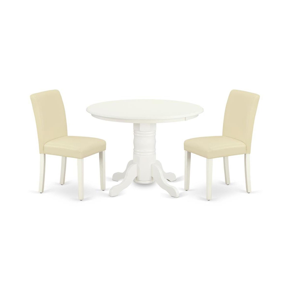 Click here for East West Furniture Dining Room Set Linen White -... prices