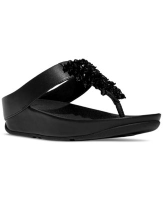 FitFlop Women's Rumba Iridescent Beaded Toe-Post Sandals - Macy's