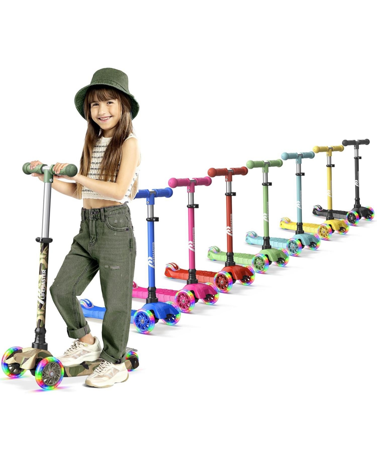 Click here for Lifemaster Mini 3-Wheel Kids Scooter with Multi-Co... prices