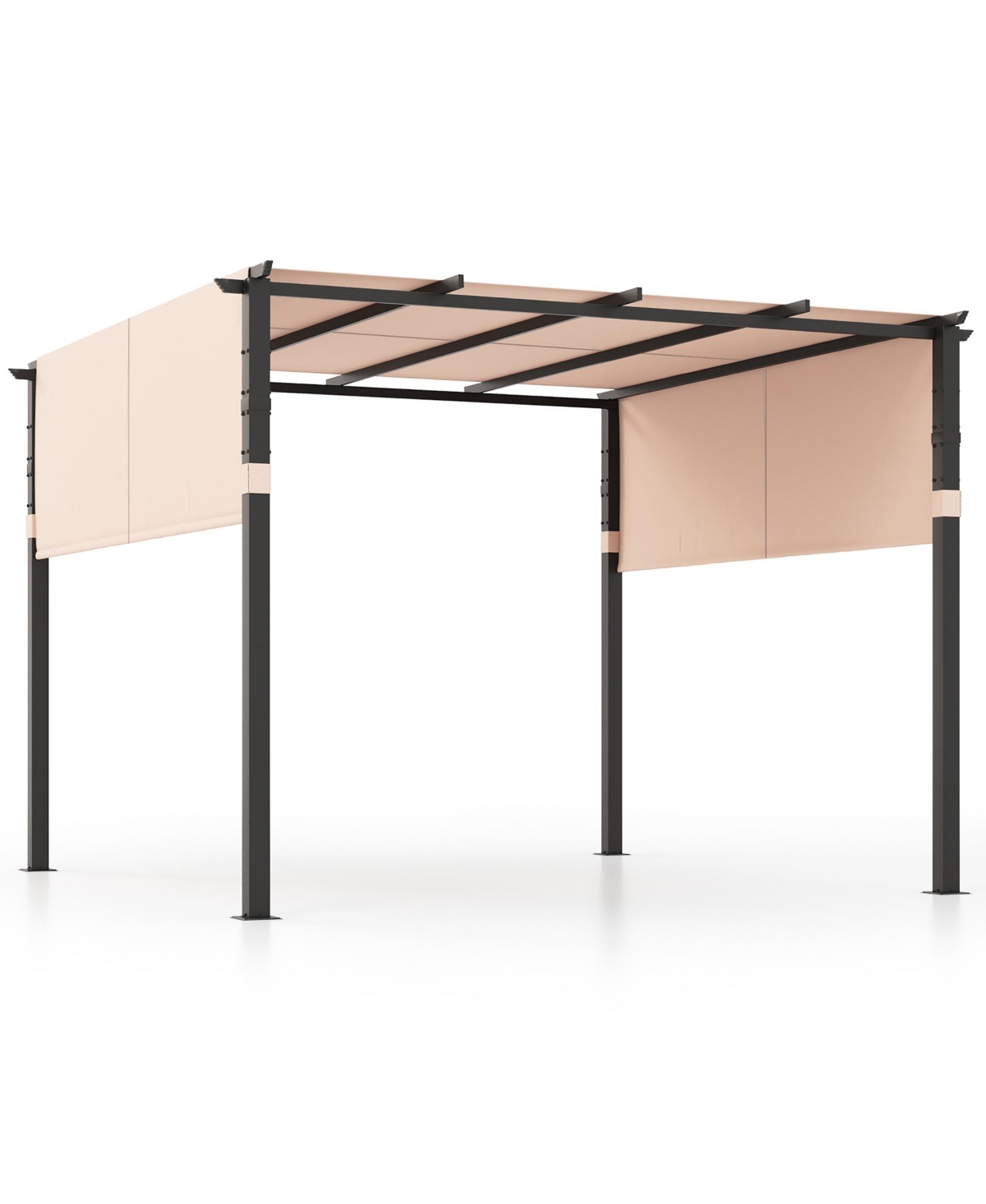 Click here for Gymax 10 x 10 ft Flat Top Pergola w/ Retractable C... prices